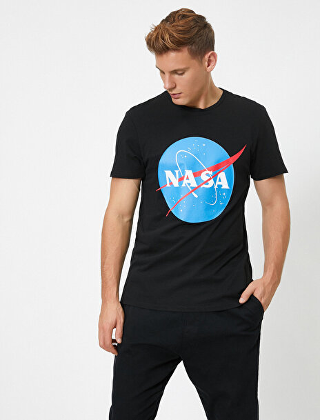 Koton Erkek Nasa Lisanslı Baskılı Tişört