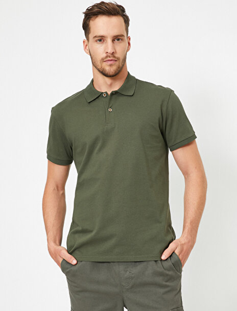 Koton Erkek Polo Yaka Düğme Detaylı Regular Fit Tişört Koton Erkek Polo Yaka Düğme Detaylı Regular Fit Tişört