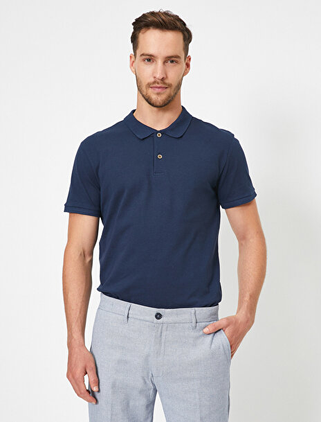Koton Erkek Polo Yaka Düğme Detaylı Regular Fit Tişört Koton Erkek Polo Yaka Düğme Detaylı Regular Fit Tişört