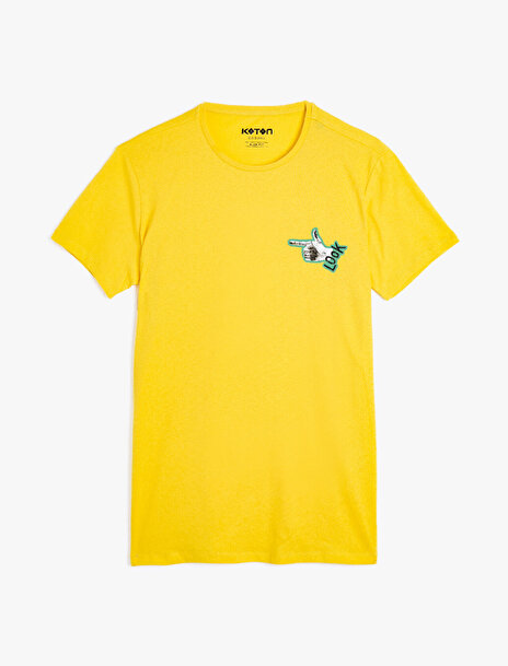 Koton Erkek Pamuklu Slim Fit Baskılı Tişört
