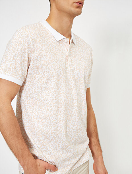 Koton Erkek Polo Yaka Çiçek Desenli Süprem Kumaş Slim Fit Tişört Koton Erkek Polo Yaka Çiçek Desenli Süprem Kumaş Slim Fit Tişört