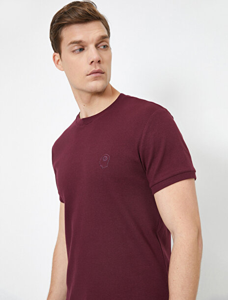 Koton Erkek Bisiklet Yaka Kısa Kollu Dar Kesim Tişört