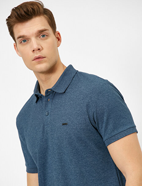 Koton Erkek Polo Yaka Metal Logo Detaylı Slim Fit Tişört Koton Erkek Polo Yaka Metal Logo Detaylı Slim Fit Tişört