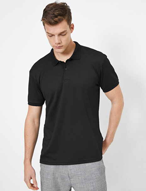 Koton Erkek Polo Yaka Kısa Kollu Düğme Detaylı Tiişört