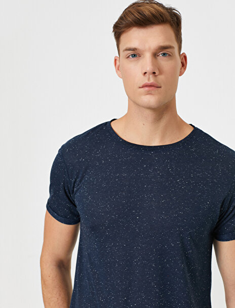 Koton Erkek Bisiklet Yaka Kısa Kollu Slim Fit Basic Tişört