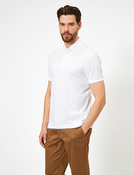 Koton Erkek Hakim Yaka Basic Slim Fit Tişört Koton Erkek Hakim Yaka Basic Slim Fit Tişört