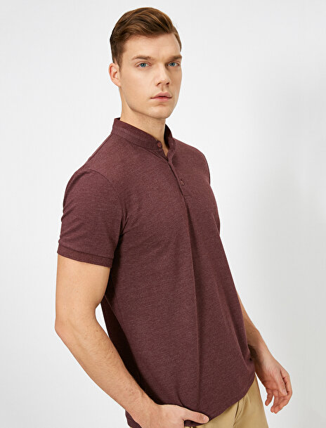 Koton Erkek Hakim Yaka Basic Slim Fit Tişört Koton Erkek Hakim Yaka Basic Slim Fit Tişört