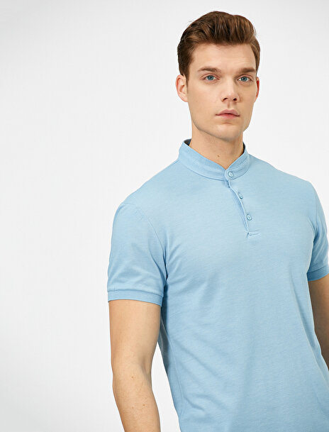 Koton Erkek Hakim Yaka Basic Slim Fit Tişört Koton Erkek Hakim Yaka Basic Slim Fit Tişört