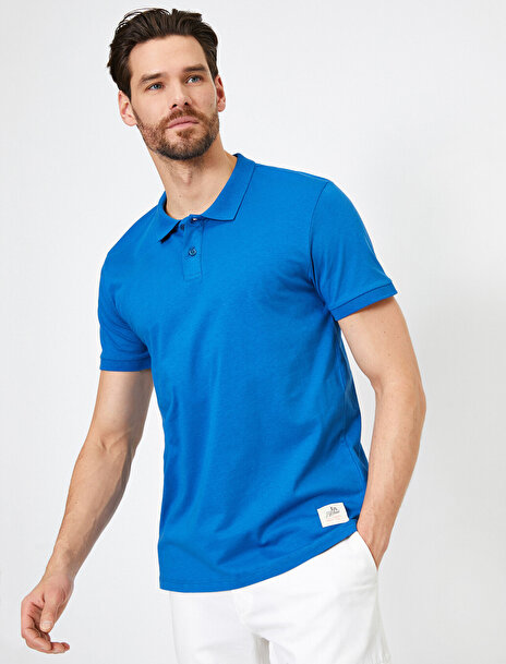 Koton Erkek Süs Etiket Detaylı Slim Fit Polo Yaka Tişört