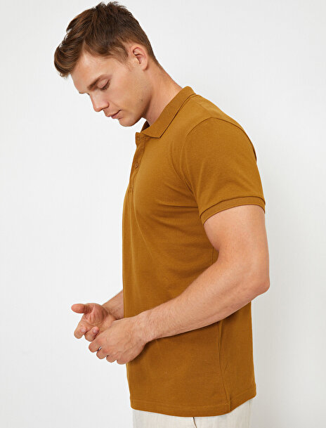 Koton Erkek Polo Yaka Kısa Kollu Slim Fit Basic Tişört