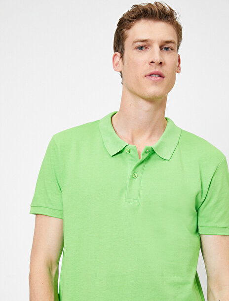 Koton Erkek Polo Yaka Kısa Kollu Slim Fit Basic Tişört