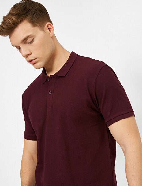 Koton Erkek Polo Yaka Kısa Kollu Slim Fit Basic Tişört