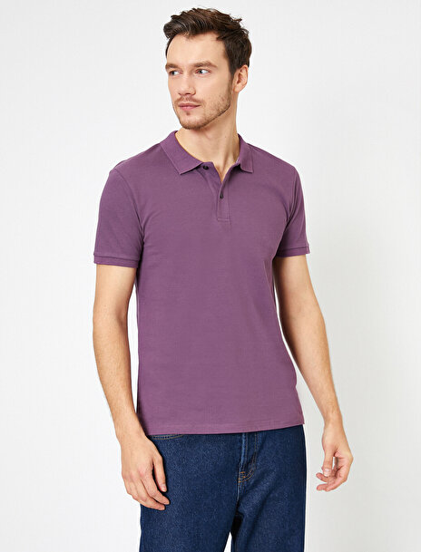 Koton Erkek Polo Yaka Kısa Kollu Slim Fit Basic Tişört