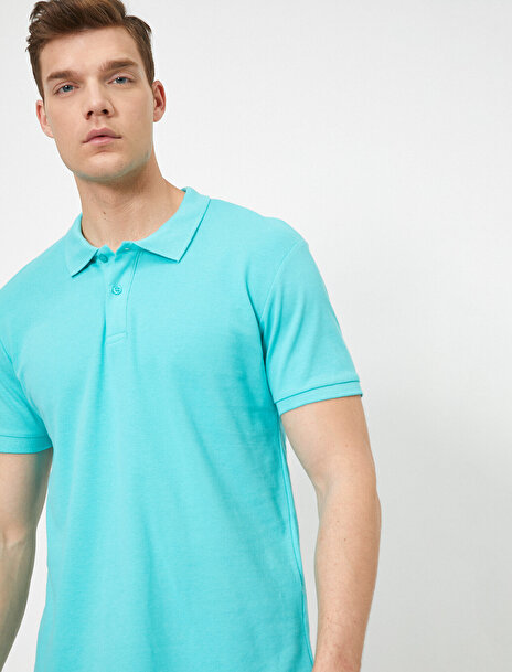 Koton Erkek Polo Yaka Kısa Kollu Slim Fit Basic Tişört