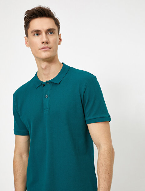 Koton Erkek Polo Yaka Kısa Kollu Slim Fit Basic Tişört