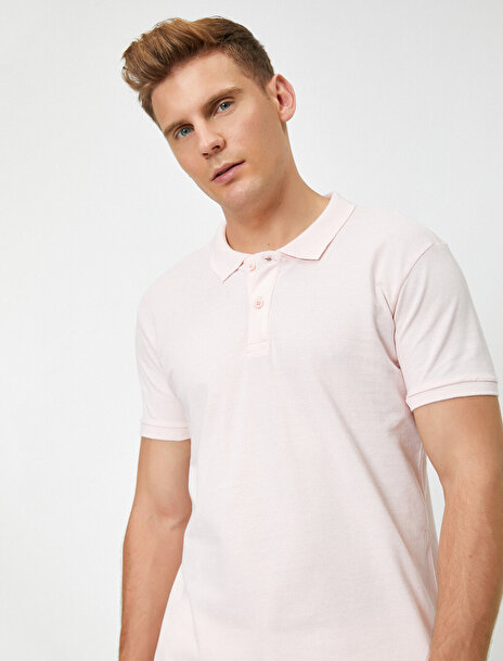 Koton Erkek Polo Yaka Kısa Kollu Slim Fit Basic Tişört