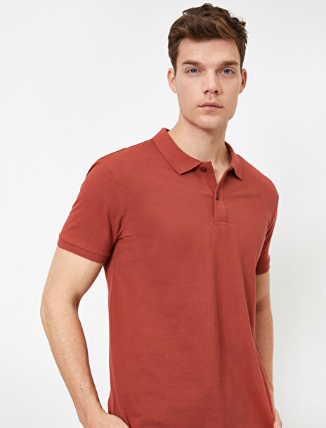 Koton Erkek Polo Yaka Kısa Kollu Slim Fit Basic Tişört