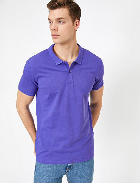 Koton Erkek Polo Yaka Kısa Kollu Slim Fit Basic Tişört