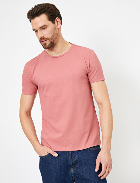 Koton Erkek Bisiklet Yaka Likralı Esnek Kumaşlı Süper Slim Fit Tişört Koton Erkek Bisiklet Yaka Likralı Esnek Kumaşlı Süper Slim Fit Tişört