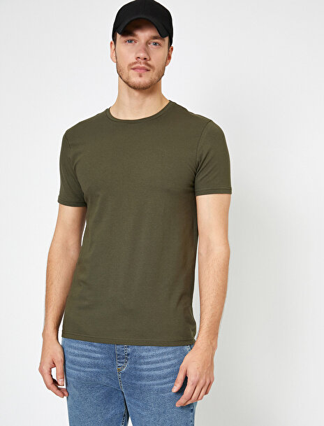 Koton Erkek Bisiklet Yaka Likralı Esnek Kumaşlı Süper Slim Fit Tişört Koton Erkek Bisiklet Yaka Likralı Esnek Kumaşlı Süper Slim Fit Tişört