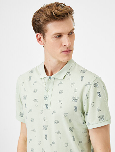 Koton Erkek Polo Yaka Tatil Temalı Pike Kumaş Slim Fit Tişört Koton Erkek Polo Yaka Tatil Temalı Pike Kumaş Slim Fit Tişört