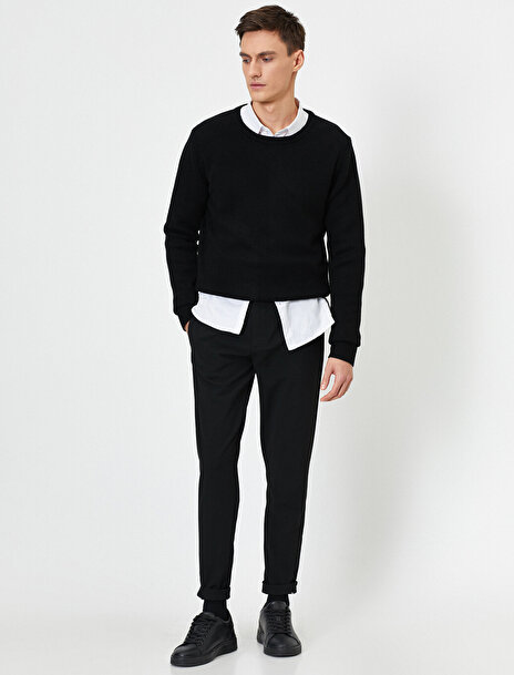 Koton Erkek Beli Bağlamalı Lastikli Rahat Fit Pantolon