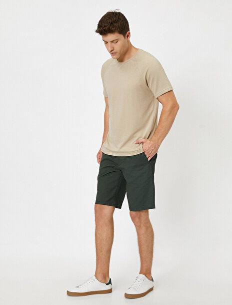 Koton Erkek Geometrik Desenli Dokuma Şort