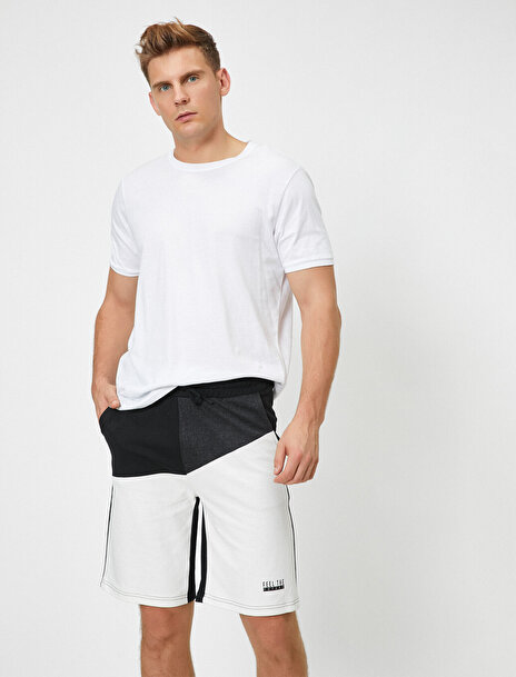 Koton Erkek Blok Renkli Cepli Şort