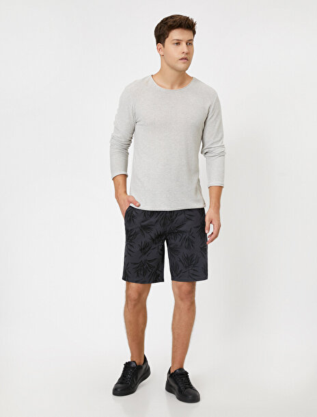 Koton Erkek Yaprak Desenli Dokuma Şort