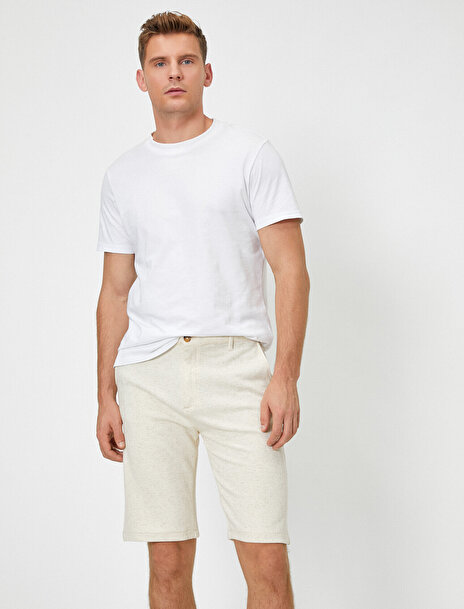 Koton Erkek Cepli Melanj Bermuda Şort