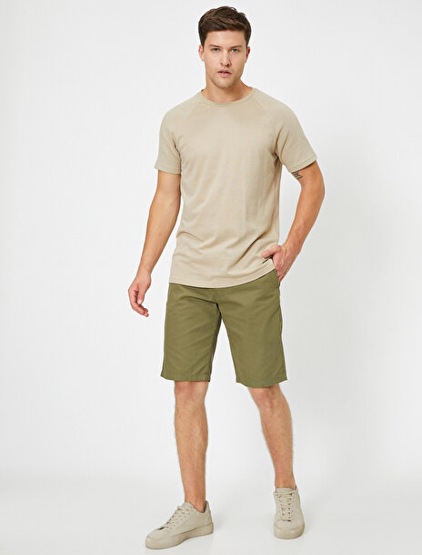 Koton Erkek Pamuklu Dokuma Bermuda Şort Koton Erkek Pamuklu Dokuma Bermuda Şort