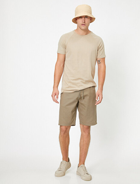 Koton Erkek Ayarlanabilir İp Kemerli Dokuma Şort