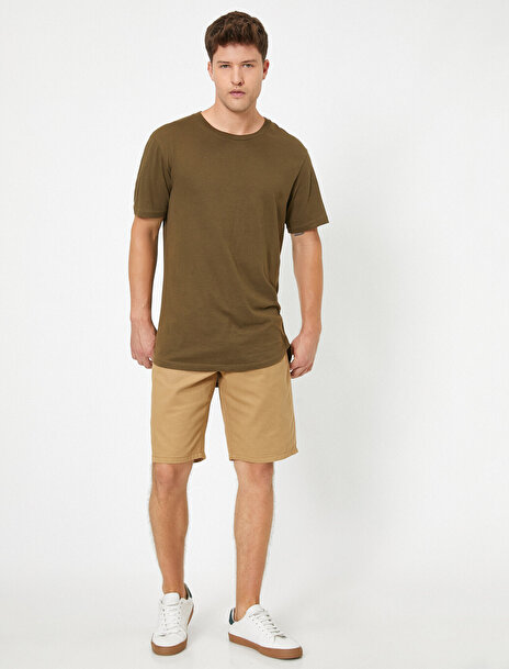 Koton Erkek Ayarlanabilir İp Kemerli Dokuma Şort