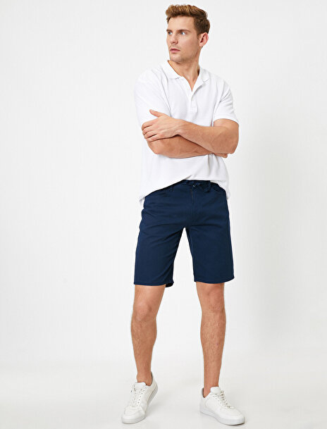 Koton Erkek Ayarlanabilir İp Kemerli Dokuma Şort