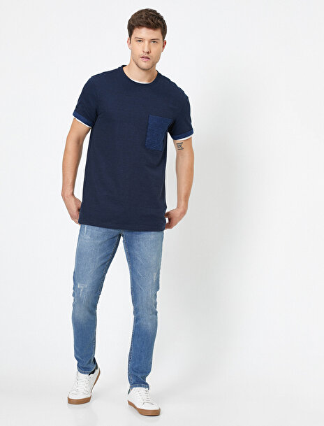 Koton Erkek Michael Skinny Fit Yıpratmalı Jean Pantolon Koton Erkek Michael Skinny Fit Yıpratmalı Jean Pantolon