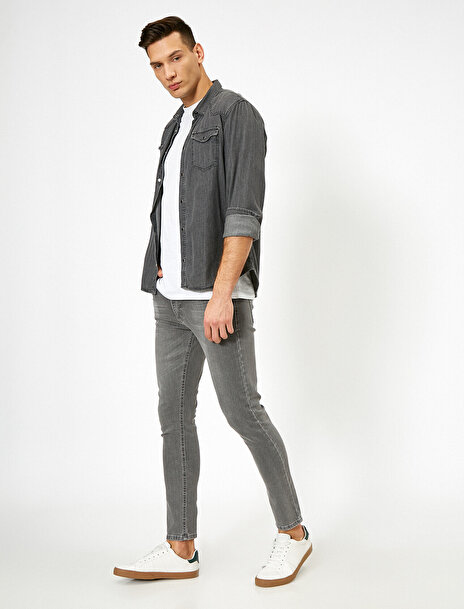 Koton Erkek Super Skinny Fit Kot Pantolon - Justin Jean