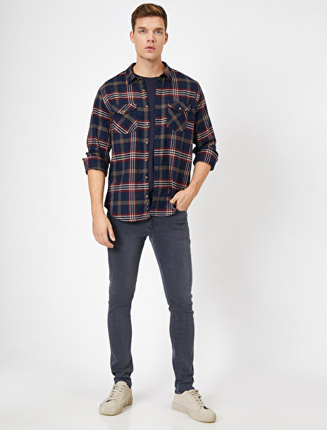 Koton Erkek Justın Super Skinny Fit Esnek Kumaş Jean Pantolon