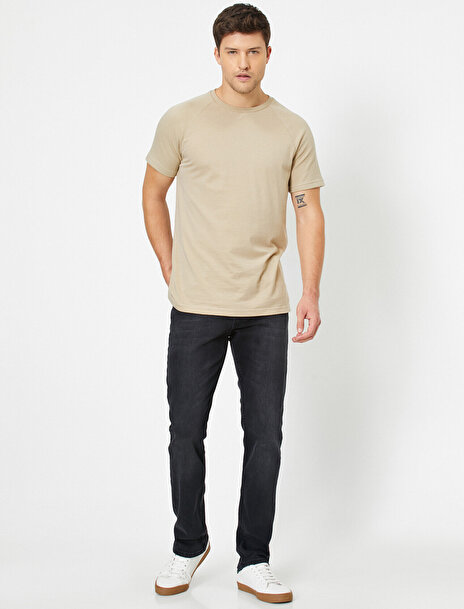 Koton Erkek Straight Fit Kot Pantolon - Mark Jean
