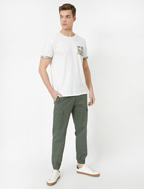 Koton Erkek Cep Detaylı Paçası Lastikli Jogger Fit  Kargo Pantolon