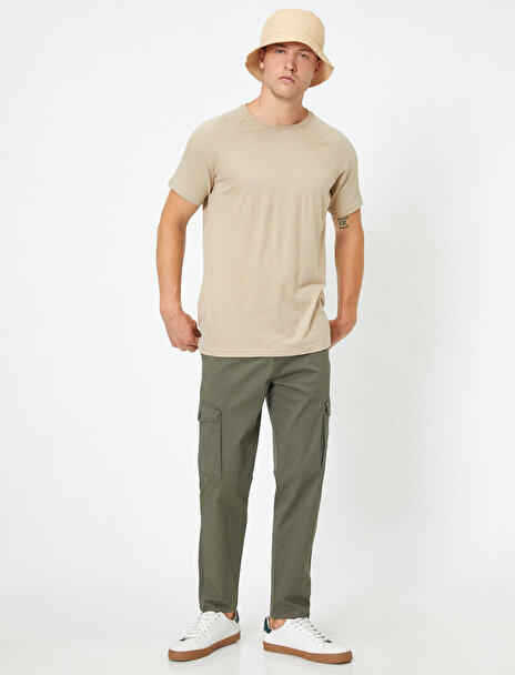 Koton Erkek Düz Kesim Kargo Pantolon