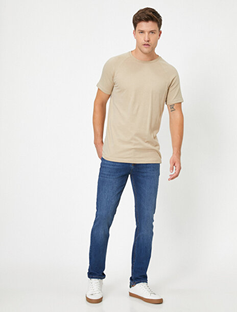 Koton Erkek Straight Fit Kot Pantolon - Mark Jean