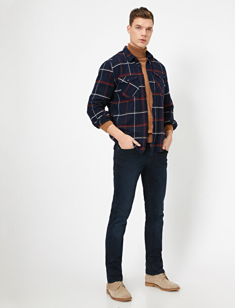 Koton Erkek Straight Fit Kot Pantolon - Mark Jean