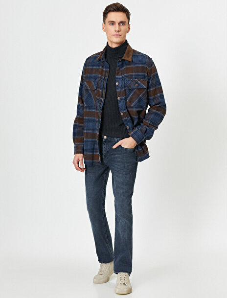 Koton Erkek Straight Fit Kot Pantolon - Mark Jean