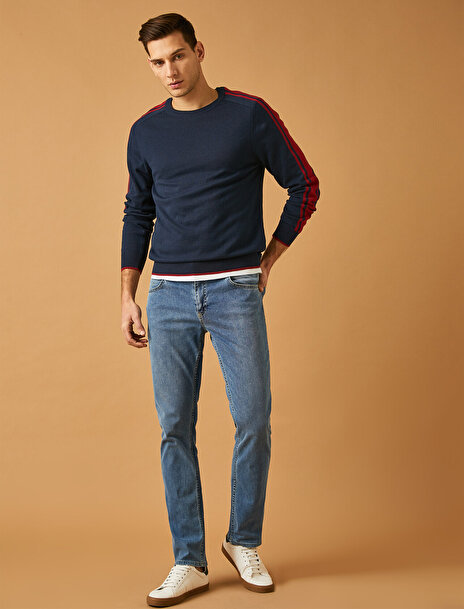 Koton Erkek Straight Fit Kot Pantolon - Mark Jean