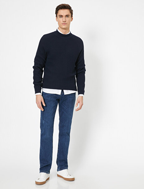 Koton Erkek Straight Fit Kot Pantolon - Mark Jean