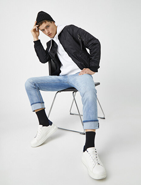 Koton Erkek Straight Fit Kot Pantolon - Mark Jean