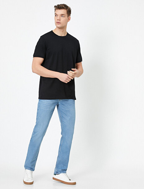 Koton Erkek Straight Fit Kot Pantolon - Mark Jean