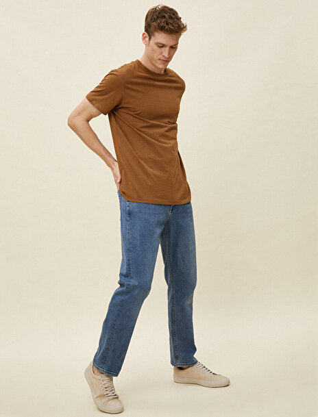 Koton Erkek Straight Fit Kot Pantolon - Mark Jean