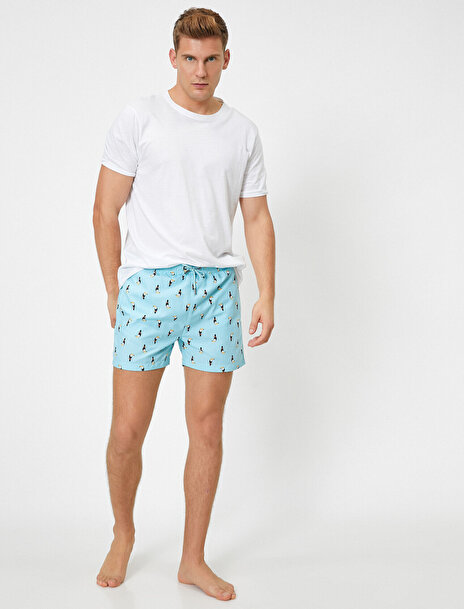 Koton Erkek Desenli Cepli Şort Mayo Koton Erkek Desenli Cepli Şort Mayo