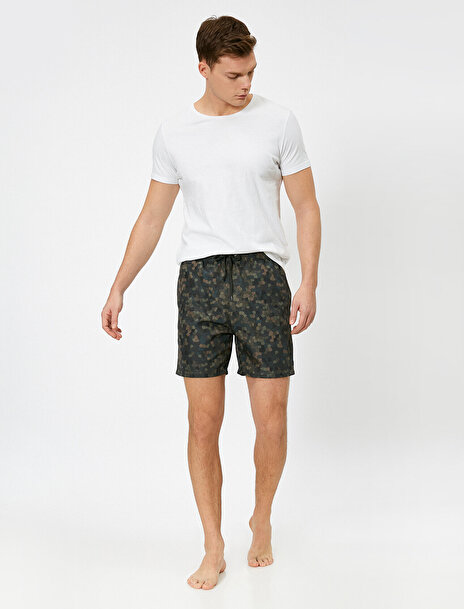 Koton Erkek Desenli Deniz Şortu